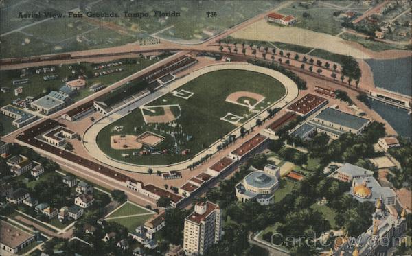 Aerial View, Fair Grounds Tampa, FL Postcard