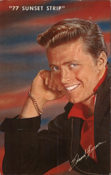 Edward Byrnes Actors Postcard