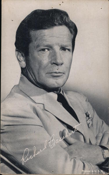 Richard Basehart Actors Postcard