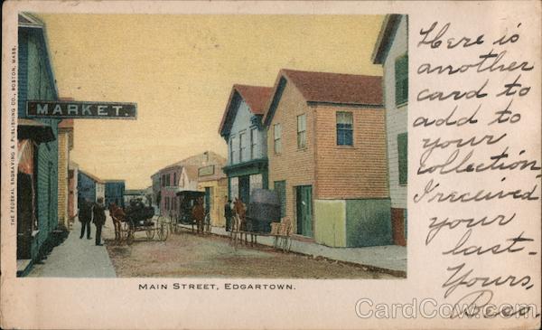 Main Street Edgartown, MA Postcard