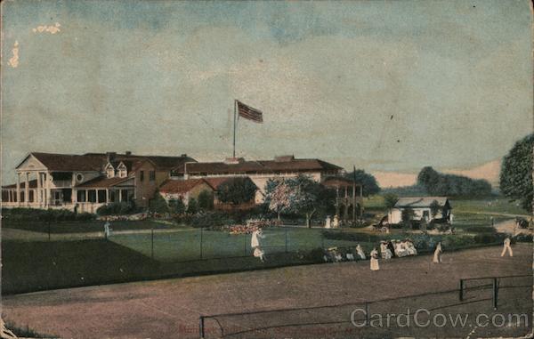Tennis Courts, Mohawk Golf Club Schenectady, NY Postcard