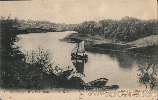 On the Valsch River, Kroonstad. O.R.C South Africa Postcard