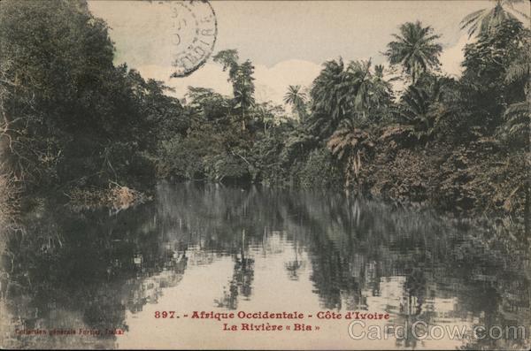 Bia River L'Afrique-Occidentale Côte d'Ivoire Ivory Coast Africa Postcard