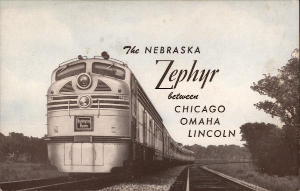 The Nebraska Zephyr Between Chicago, Omaha, Lincoln Railroad (Scenic ...