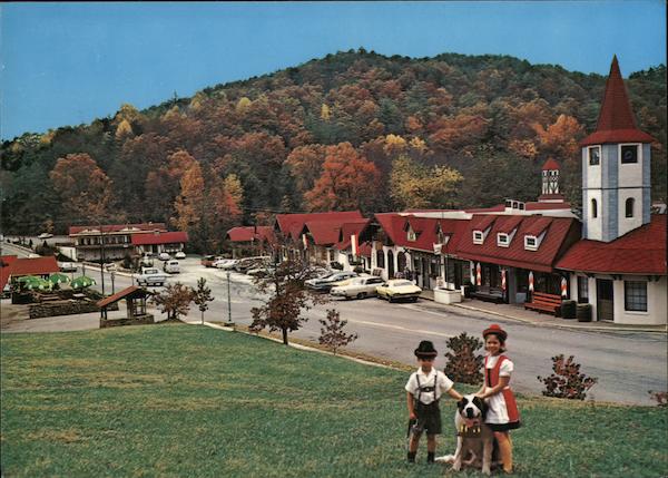 Fall time in Georgia's only Alpine Village Helen, GA Postcard