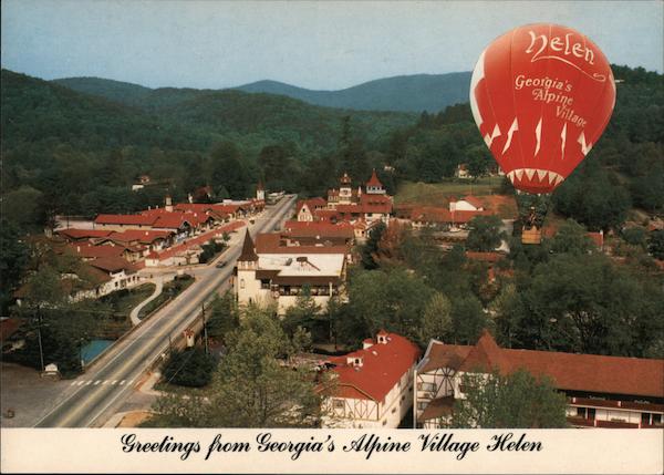 Greetings from Georgia's Alpine Village Helen Postcard