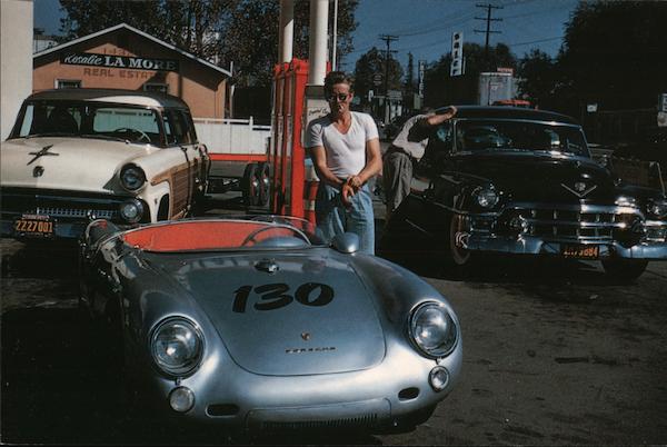 James Dean with his Porsche Spider 550 Los Angeles, California, 1955 ...