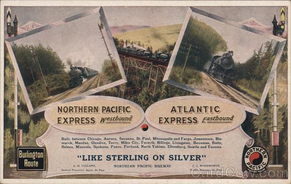 Northern Pacific Express Westbound Railroad and Atlantic Express ...