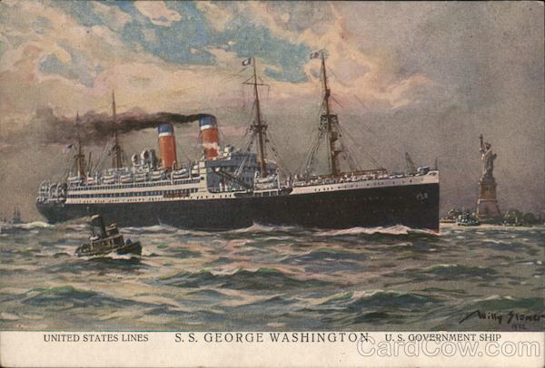 S.S. George Washington, United States Lines, U.S. Government Ship ...
