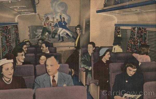 One of the Luxurious Coaches on the New Wabash Streamliner "Blue Bird ...