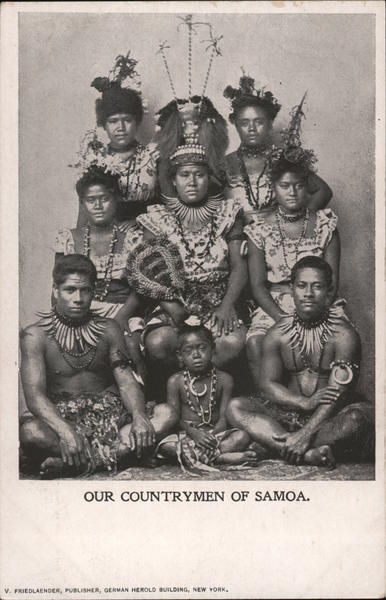 Our Countrymen of Samoa South Pacific Postcard