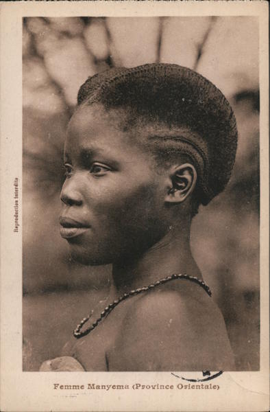 Femme Manyema (Province Orientale) Belgian Congo Africa Postcard