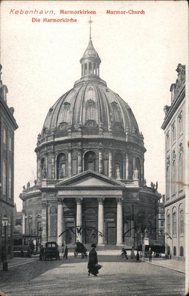 Marble Church - Frederik's Church Copenhagen, Denmark Postcard