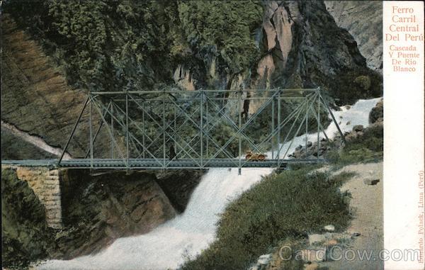 Río Blanco Bridge, Ferrovías Central Railway Peru Postcard