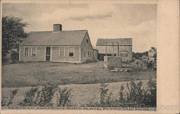 Deborah Sampson's Birth Place Plympton, MA Postcard