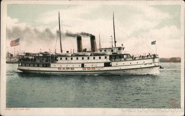 S.S. Cape Cod Steamboat Steamers Postcard