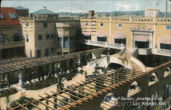 The Roof Garden, Jonathan Club Los Angeles, CA Postcard