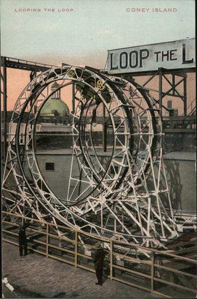 Looping the Loop Coney Island, NY Postcard