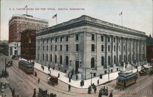 U.S. Custom House and Post Office Seattle, WA Postcard
