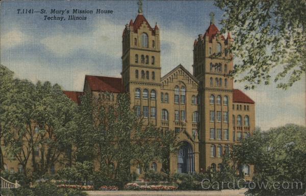 St. Mary's Mission House, Techny, Illinois Postcard