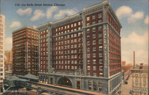 La Salle Street Station Chicago, IL Postcard