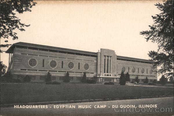 Headquarters - Egyptian Music Camp Du Quoin, IL Postcard Headquarters - Egyptian Music Camp Du Quoin, IL Postcard
