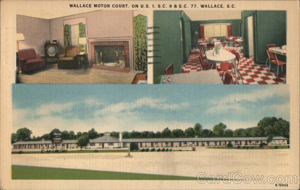 Wallace Motor Court South Carolina Postcard