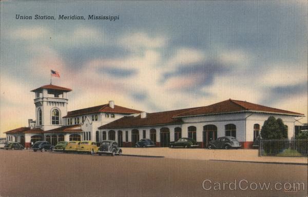 Union Station Meridian, MS Postcard