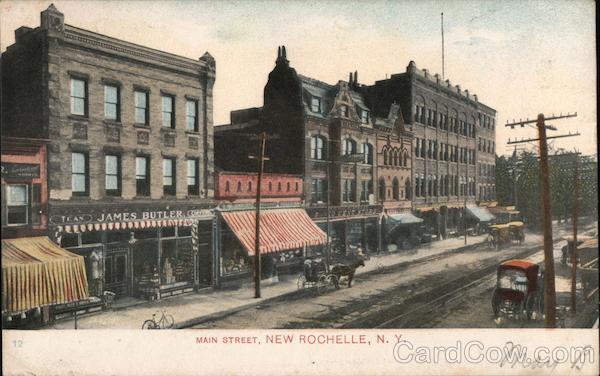 Main Street New Rochelle, NY Postcard