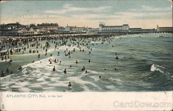 In the Surf Atlantic City, NJ Postcard