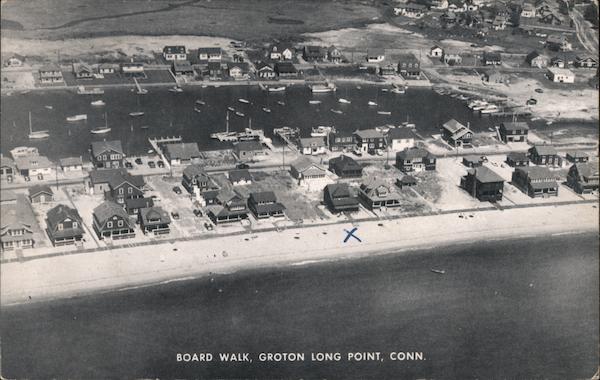 Board Walk Groton Long Point, CT Postcard