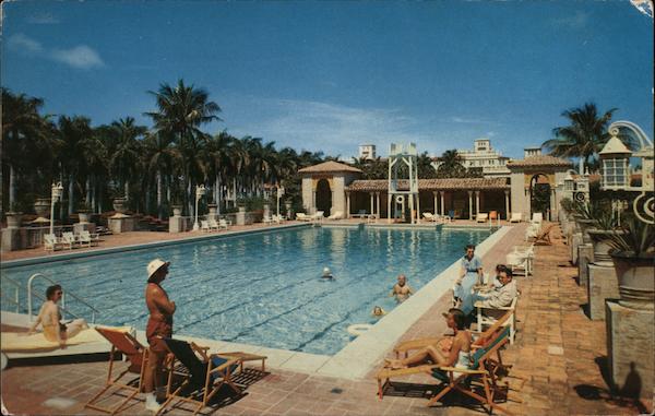 Boca Raton Hotel and Club - Garden Pool Florida Postcard