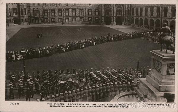 Funeral Procession of the Late King Edward VII London, England Postcard