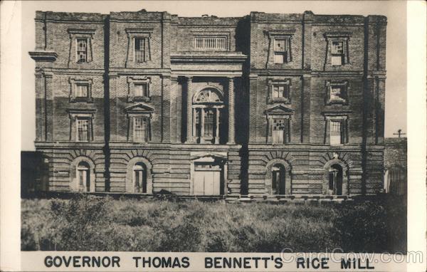 Governor Thomas Bennett's Rice Mill Charleston, SC Postcard