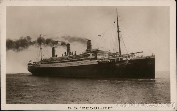 S.S. "Resolute" Boats, Ships Postcard