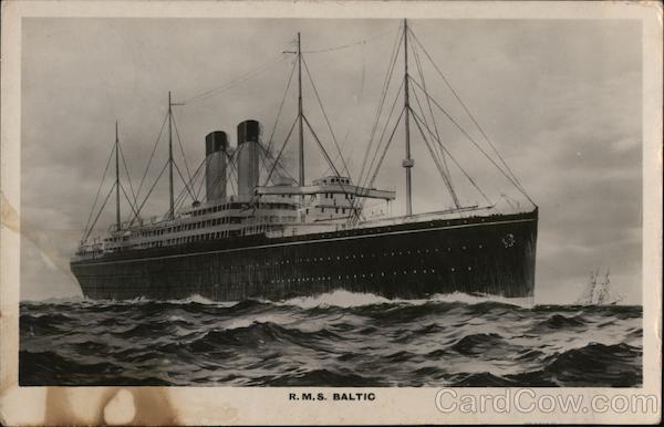 R.M.S. Baltic Boats, Ships Postcard
