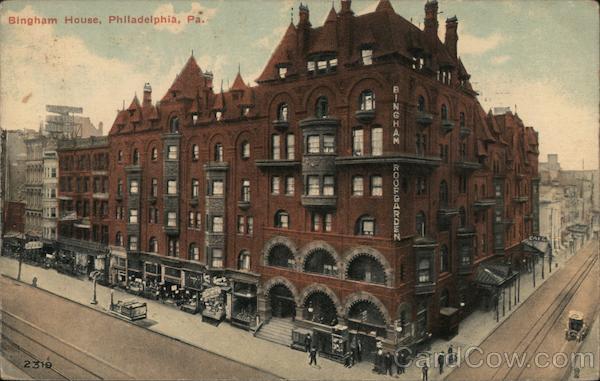 Bingham House Philadelphia, PA Postcard
