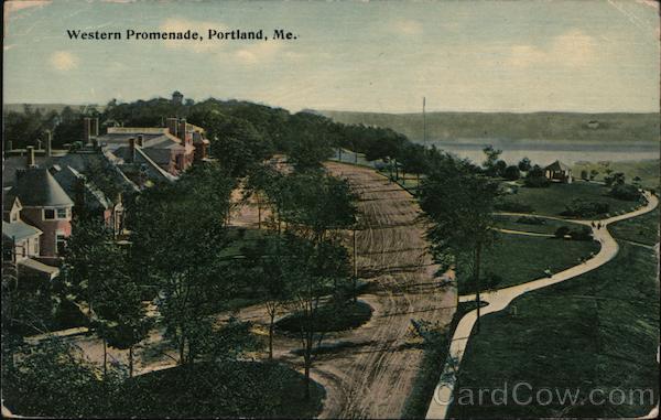Western Promenade Portland, ME Postcard