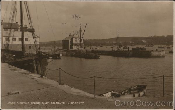 Customs house quay Falmouth - Judges LTP UK Cornwall Postcard