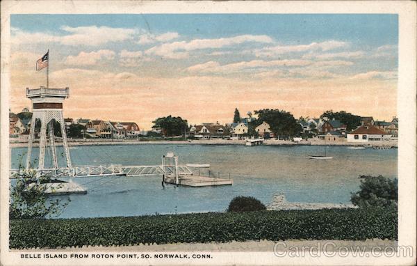 Belle Island From Roton Point Norwalk, CT Postcard