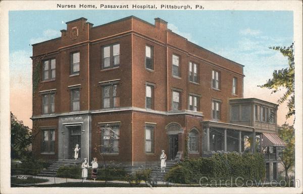 Nurses Home, Passavant Hospital Pittsburgh, PA Postcard