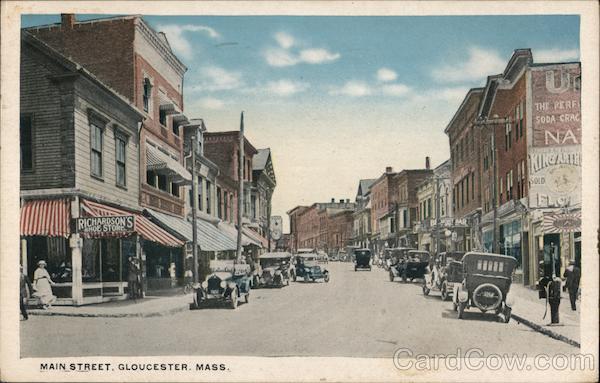 Main Street Gloucester, MA Postcard