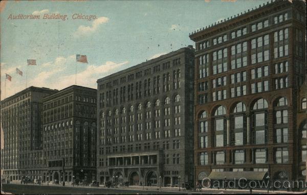 Auditorium Building Chicago, IL Postcard