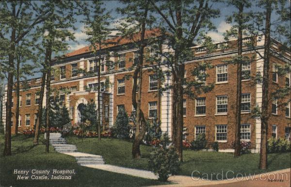 Henry County Hospital New Castle, IN Postcard