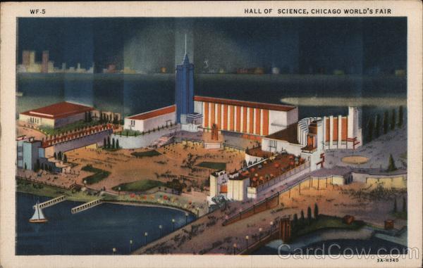 Hall of Science, Chicago World's Fair Illinois Postcard