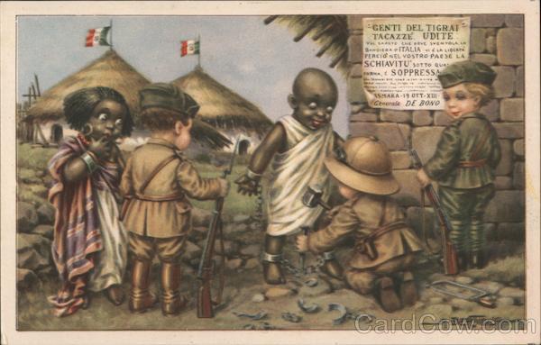 Italian Troops Are Bringing Freedom From Slavery To Ethiopia Italy ...