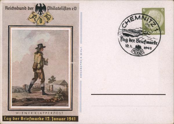 Vienna Post, Day of the Stamp Collectors, 1941bEarly Postal Carrier ...