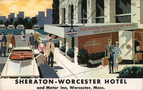 Sheraton Worcester Hotel and Motor Inn Massachusetts Postcard