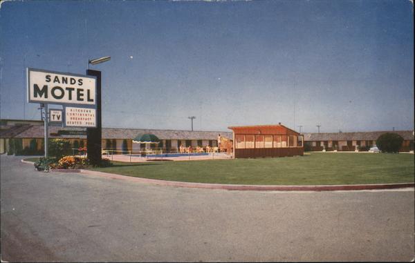 Sands Motel, 1185 N. Main Street Salinas, CA Postcard