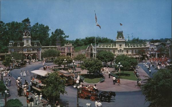 Town Square - Main Street Anaheim, CA Postcard
